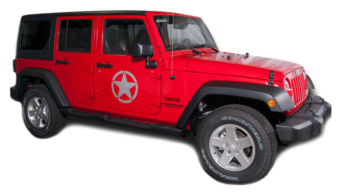 JEEP STAR | Jeep Wrangler Side Door or Hood Stars Vinyl Graphics Decal ...