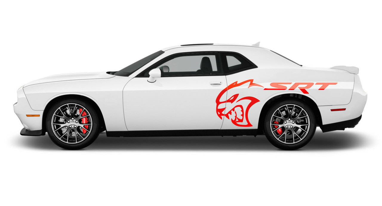 Dodge Challenger Side Stripes SRT HELLCAT : Side Body Decals Vinyl ...