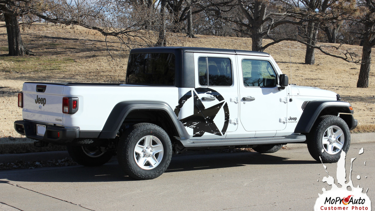 LEGEND STAR SIDES | Jeep Gladiator Side Body Distressed Star Vinyl ...