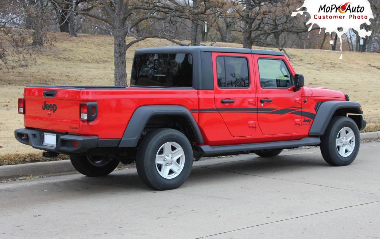 MEZZO | Jeep Gladiator Side Body Door Vinyl Graphics Decal Stripe Kit ...