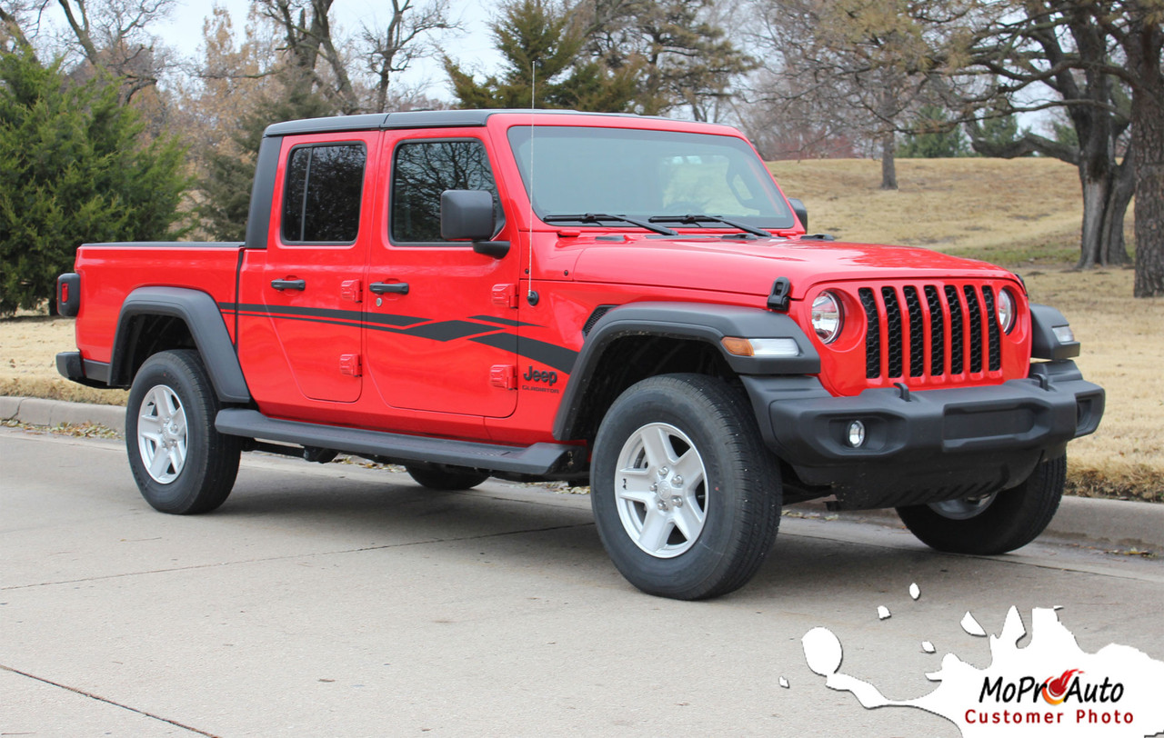 MEZZO | Jeep Gladiator Side Body Door Vinyl Graphics Decal Stripe Kit ...