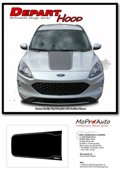 2020 DEPART HOOD : Ford Escape Hood Vinyl Graphics Decals Stripes Kit ...