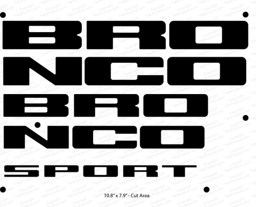 BRONCO SPORT LETTERS : Ford Bronco Sport Front Grill and Rear Gate Name ...