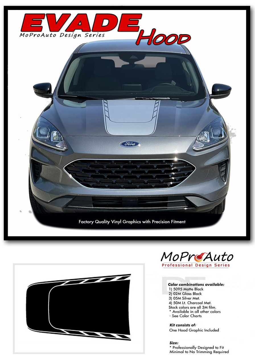 2020 EVADE HOOD : Ford Escape Hood Vinyl Graphics Decals Stripes Kit ...