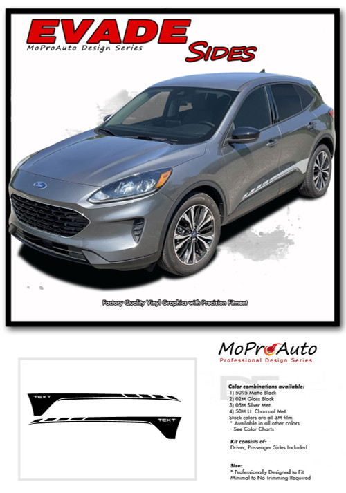 2020 EVADE SIDES : Ford Escape Side Door Rocker Stripes Vinyl Graphics ...