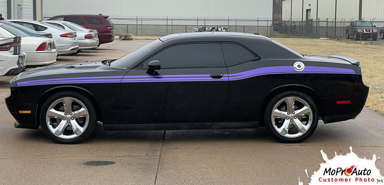 Dodge Challenger Side Stripes DUSTER : Door Vinyl Graphics Decal Kit ...