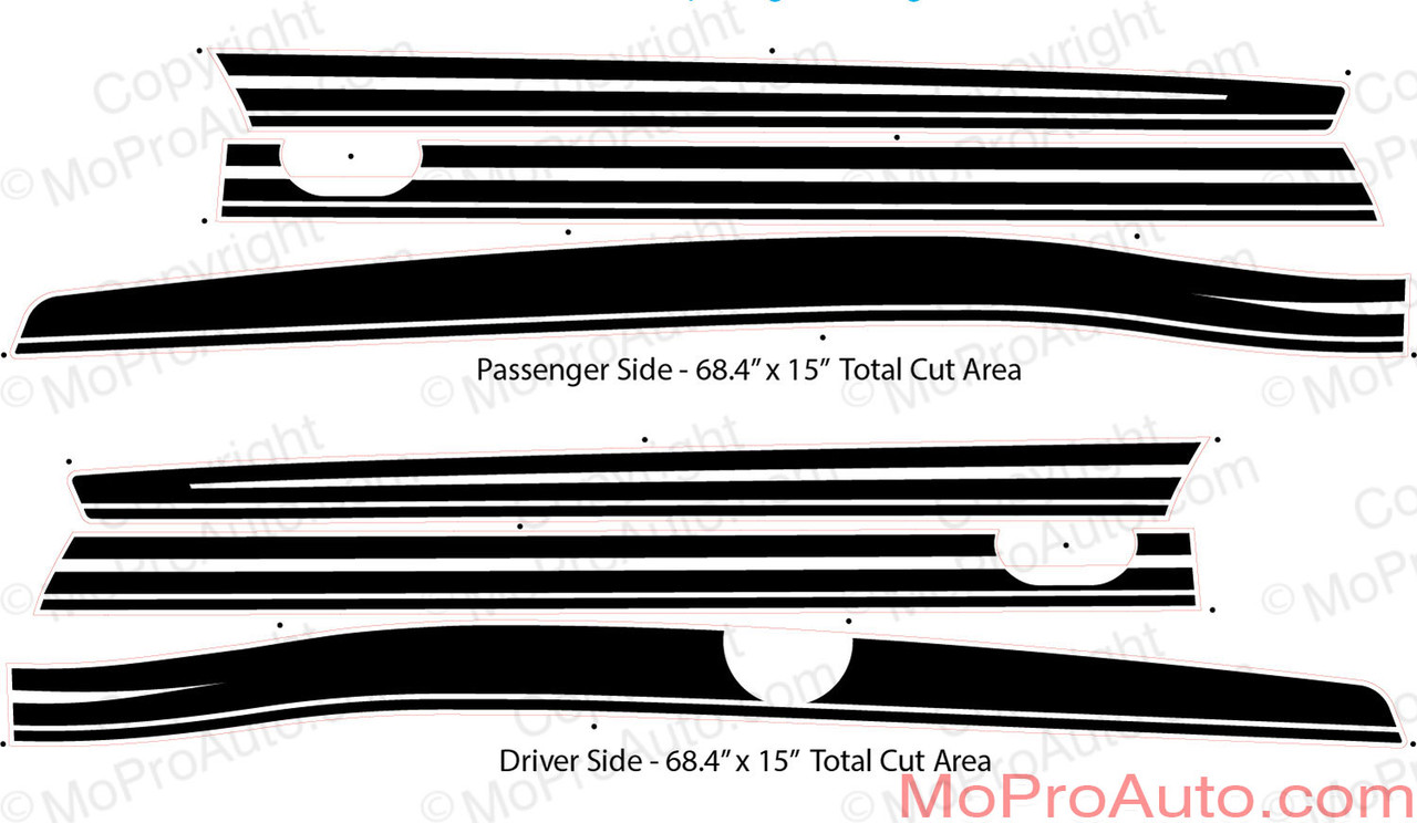 Dodge Challenger Side Stripes DUSTER | Door Vinyl Graphics Decal Kit ...