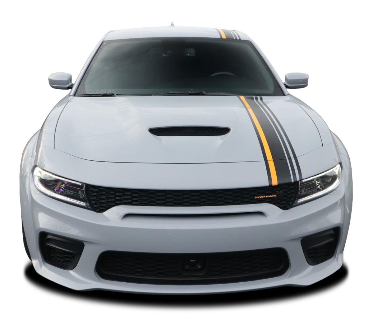 CRUSH | Dodge Charger Euro Racing Stripes Offset Hood Decals Vinyl ...