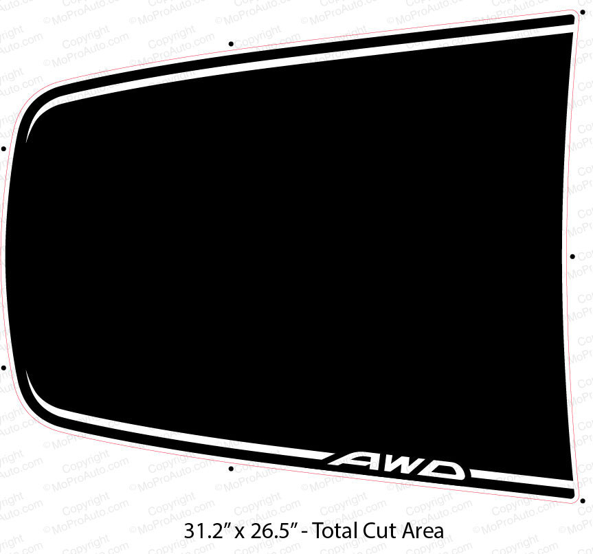 GROOVE HOOD : Subaru Forester Hood Blackout Decal Vinyl Graphic Stripes ...