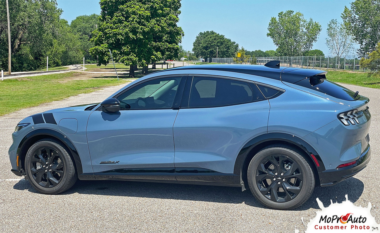 BREAKER ARC : Ford Mustang Mach-E Hood Hash Marks Decal Double Bar ...