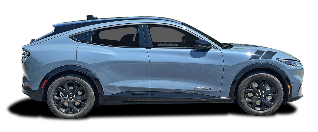 BREAKER BAR | Ford Mustang Mach-E Hood Hash Marks Decal Double Bar Racing Stripes Mach E Style ...