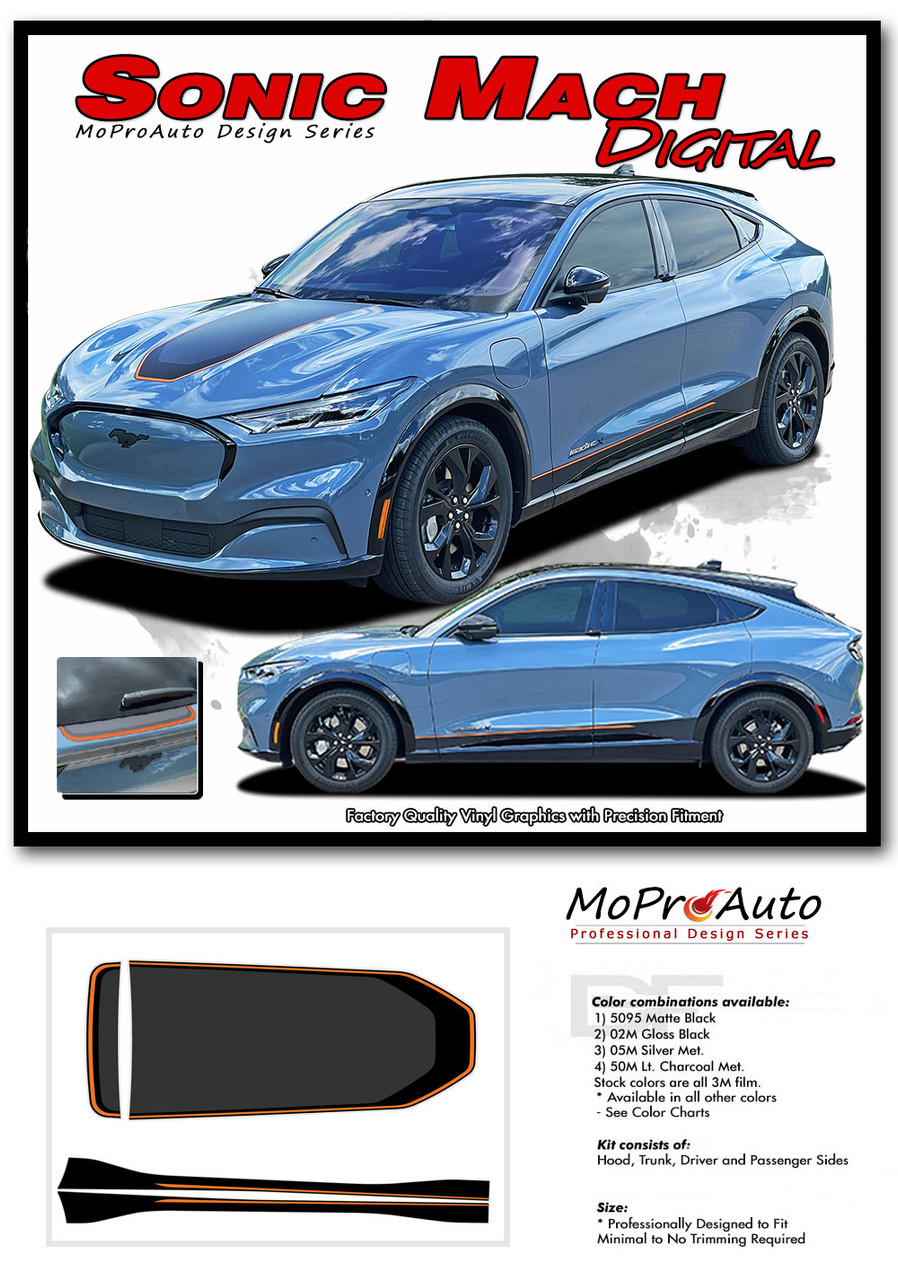 MACH SONIC DIGITAL : Ford Mustang Mach-E Hood Stripes Mach E Style ...