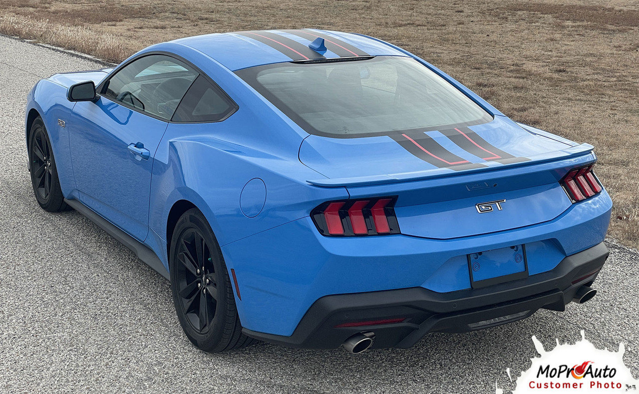 PREMIUM GT RALLY - REDLINE | 2024, 2025 Ford Mustang GT Racing Stripes ...