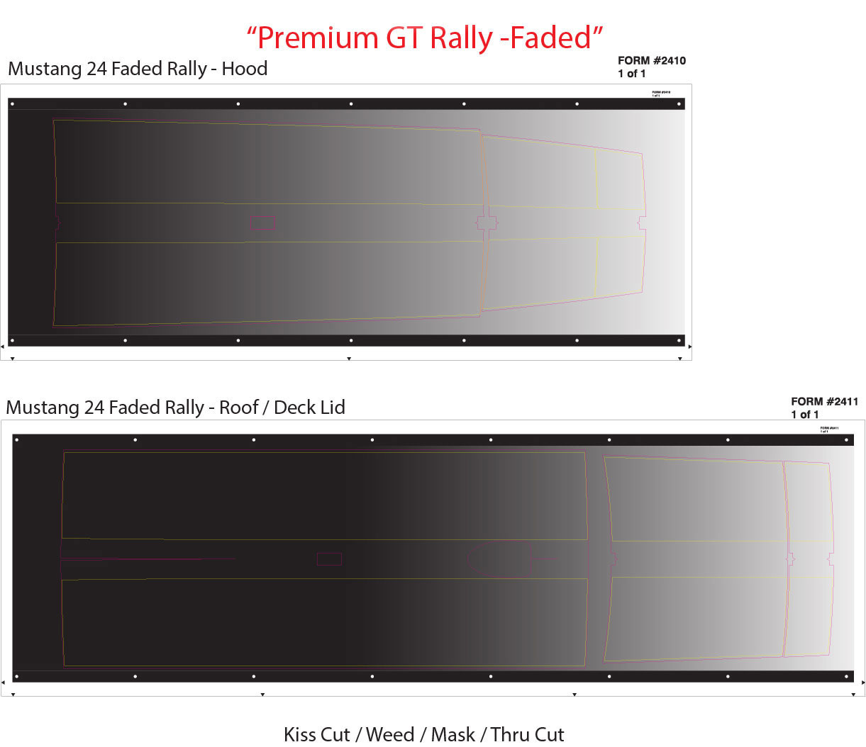PREMIUM GT RALLY - FADED : 2024 Ford Mustang GT Racing Stripes Rally ...