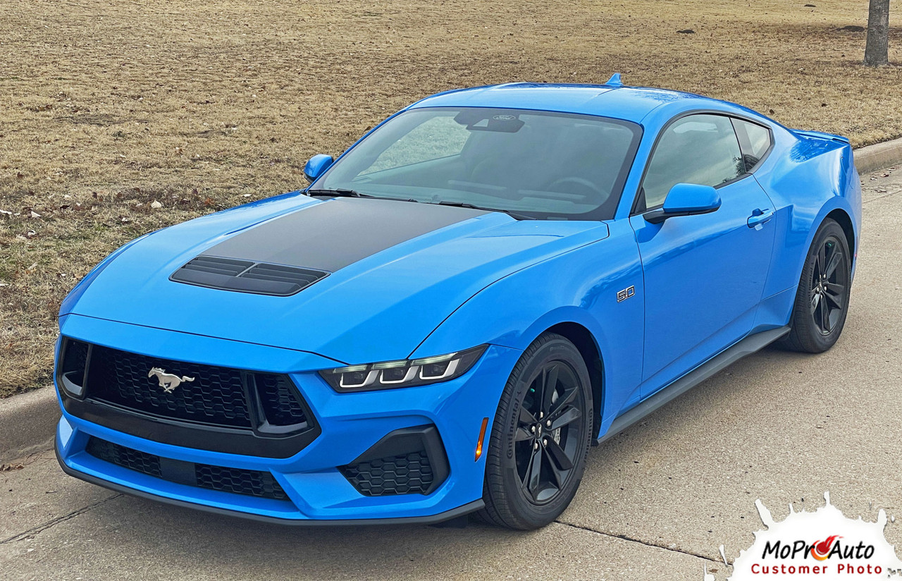 VAST HOOD : 2024 2025 Ford Mustang GT and Ecoboost Hood Decals Blackout ...