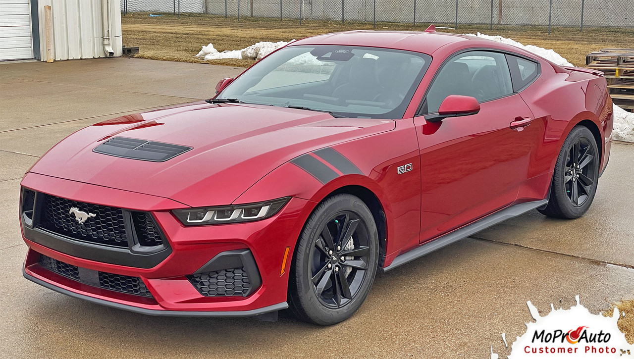 PONY DOUBLE BAR : 2024 2025 Ford Mustang GT and Ecoboost Hood to Fender ...