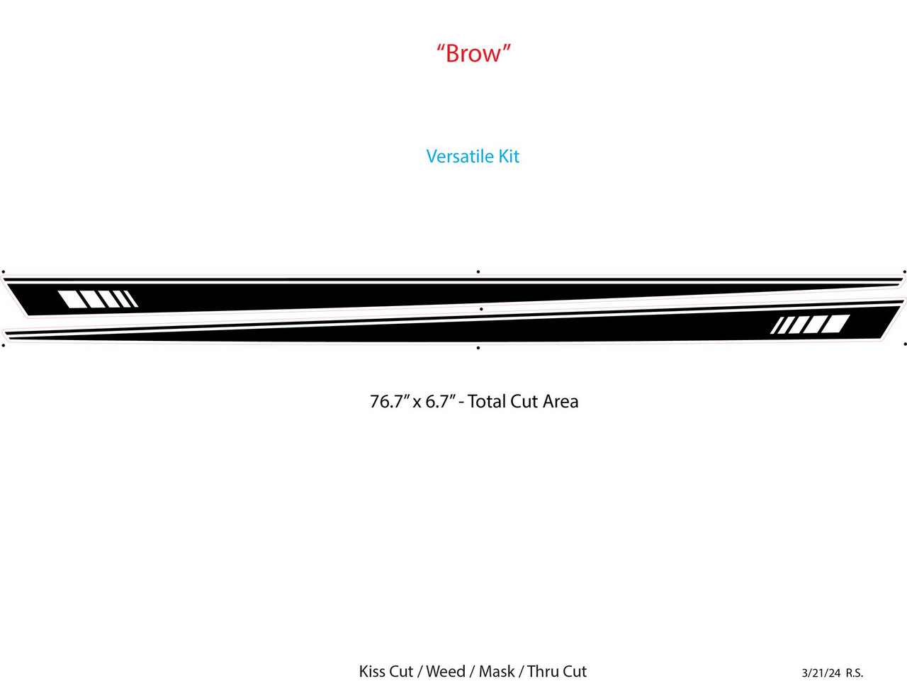 BROW Hyundai Santa Cruz Side Body Vinyl Graphics Door Stripes Decals ...