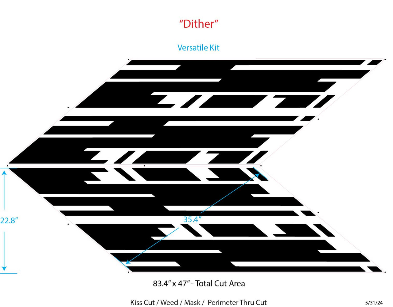 DITHER Chevy Silverado Side Body Vinyl Graphics Door Stripes Decals ...