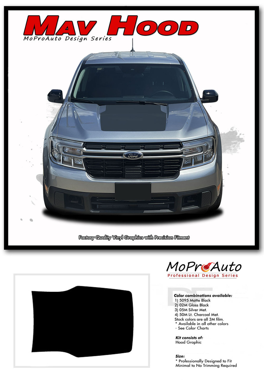 MAV HOOD : Ford Maverick Hood Stripes Vinyl Graphics Decals Kit 2022 2023 2024 2025 - MoProAuto ...