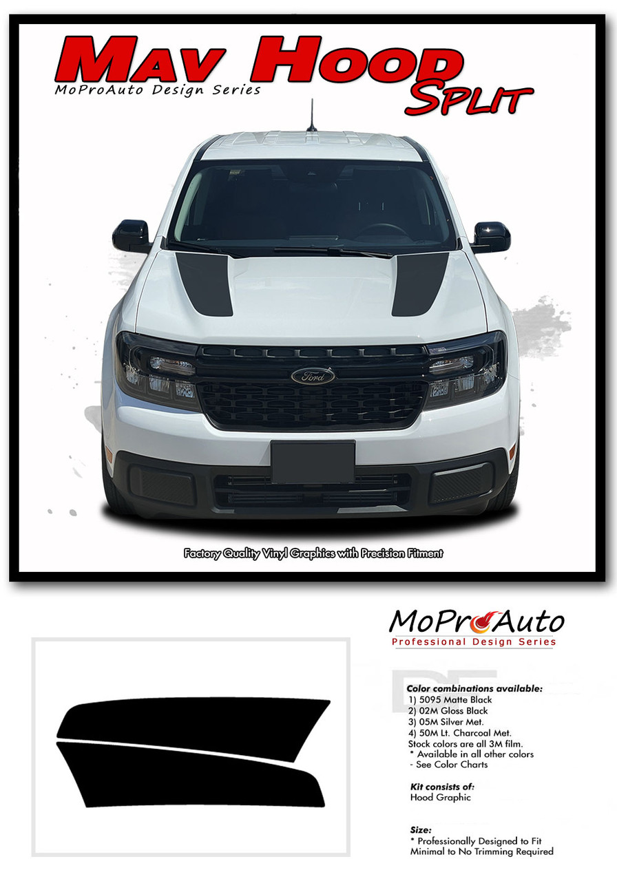 MAV SPLIT HOOD : Ford Maverick Hood Stripes Vinyl Graphics Decals Kit ...