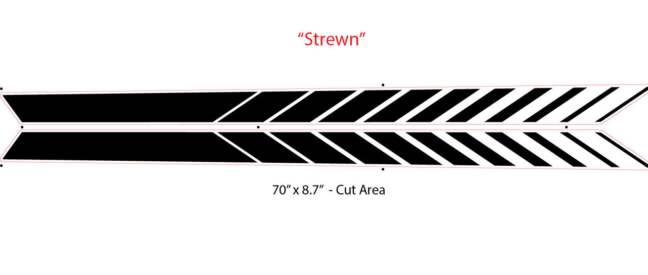 STREWN ROCKER | Ford Maverick Side Body Door Rocker Stripes Vinyl ...