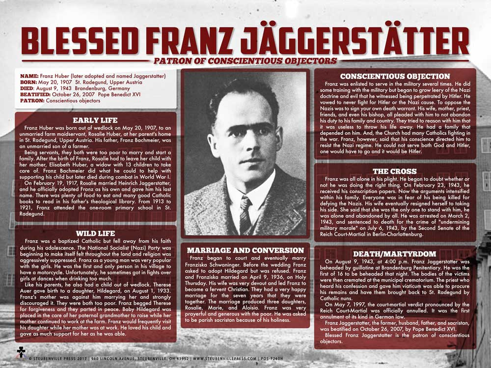 Blessed Franz Jäggerstätter Explained Poster