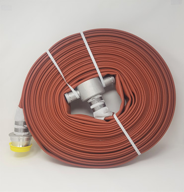 30m x 45mm Red Fire Hose with (2 ½") M/F Instantaneous couplings ...