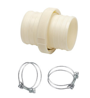 50mm PVC Hose Coupling C/W 2 Hose Clips - Wardsflex