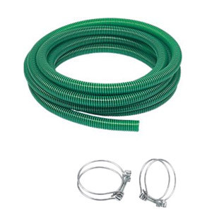 50mm PVC Suction Hose x 10m C/W 2 clips - Wardsflex