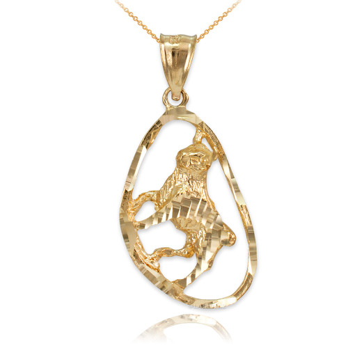 Gold Taurus Zodiac Sign DC Pendant Necklace