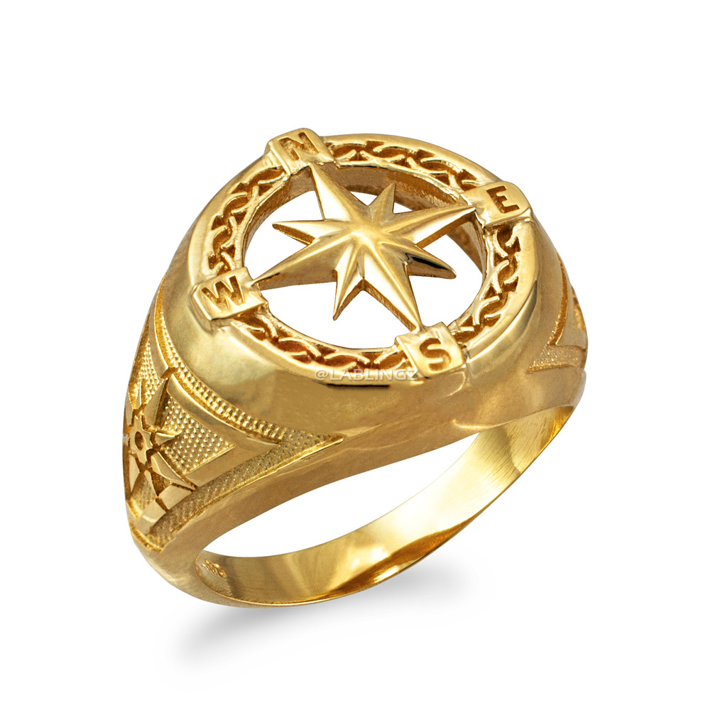 Gold Compass Ring