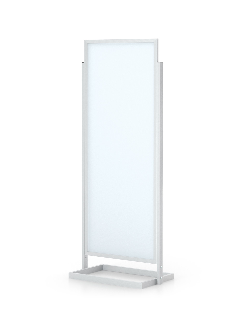 22" x 56" Professional Series Sign Holder, Silver. Made in the USA