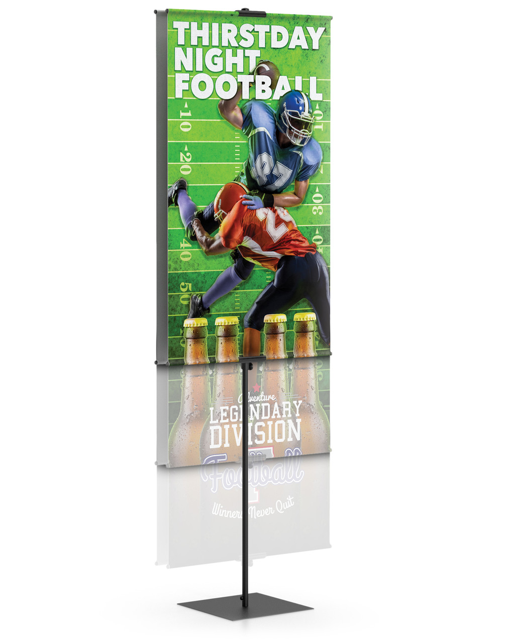 Value All Aluminum Center Pole Banner Stand with Pole Pocket. Made in ...