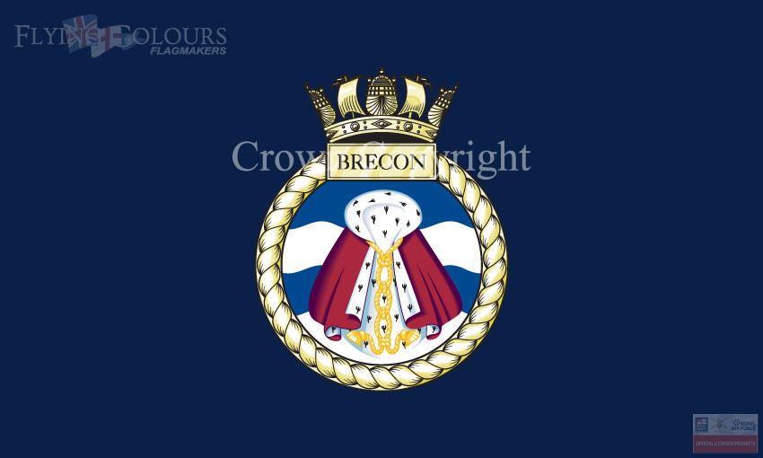 HMS Brecon Flag | Officially Licenced MoD Artwork Flags | Made in Britain