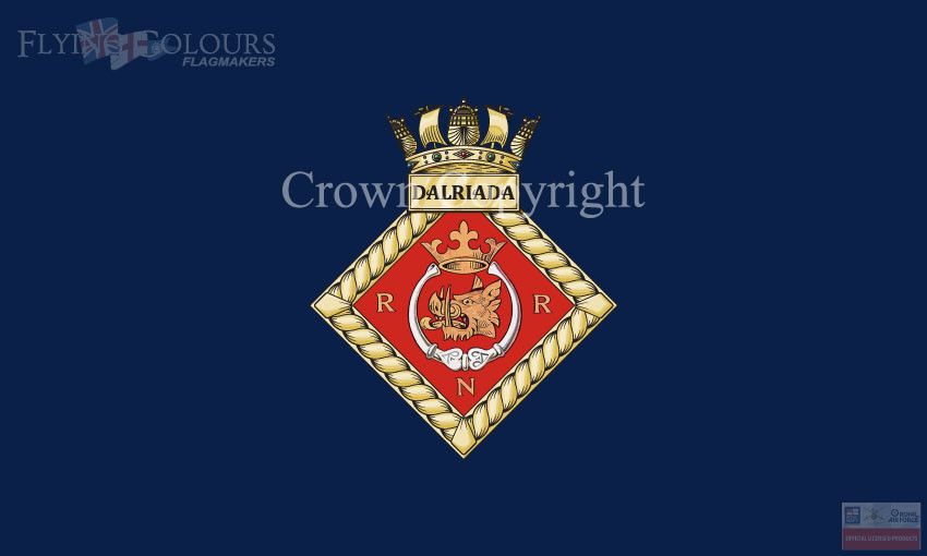 HMS Dalriada Flag | Officially Licenced MoD Artwork Flags | Made in Britain