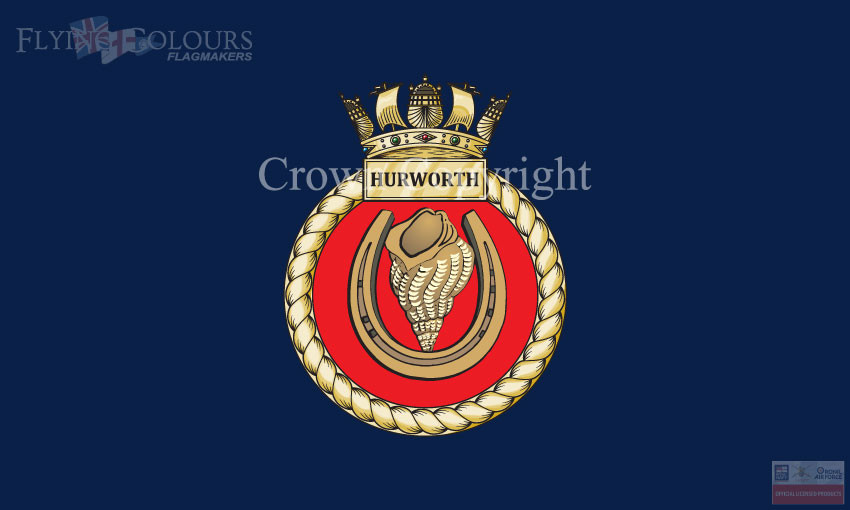 HMS Hurworth Flag | Officially Licenced MoD Artwork Flags | Made in Britain