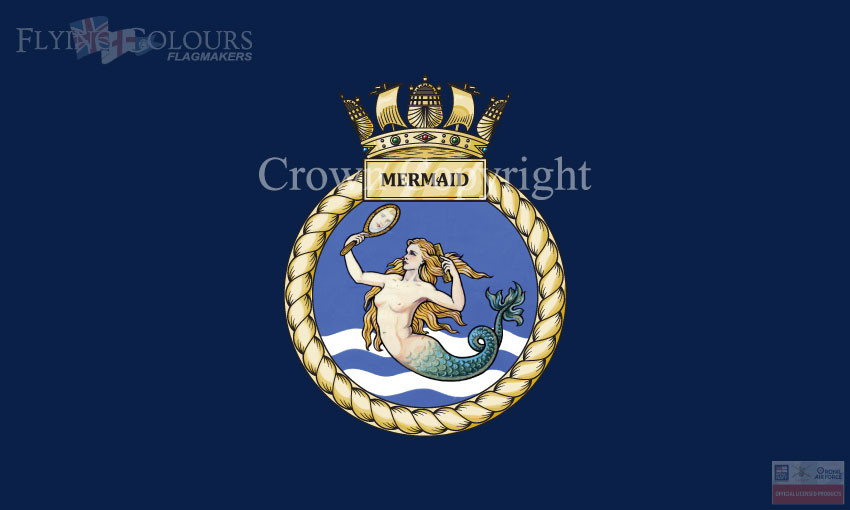 HMS Mermaid Flag | Officially Licenced MoD Artwork Flags | Made in Britain