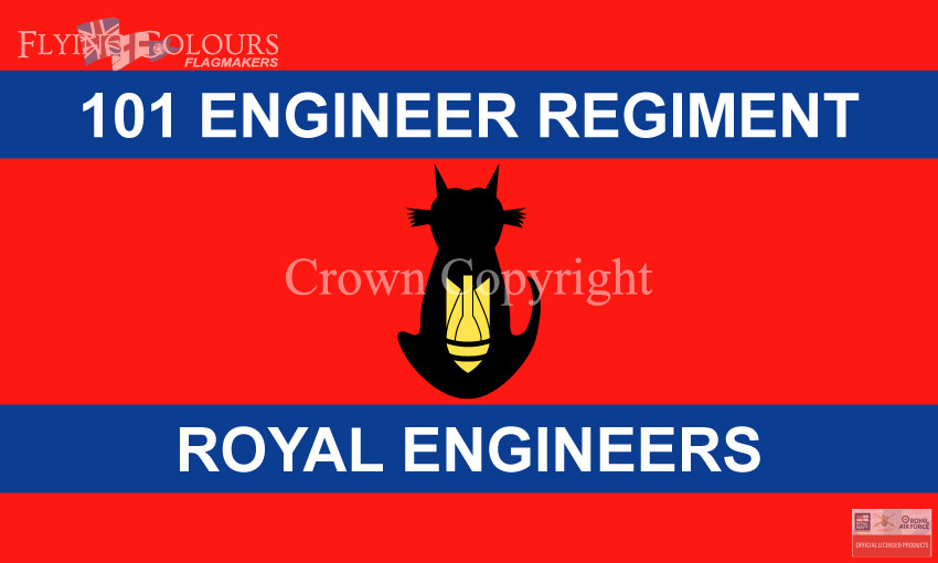101 Engineer Regiment flag | Officially Licenced MoD Artwork Flags ...