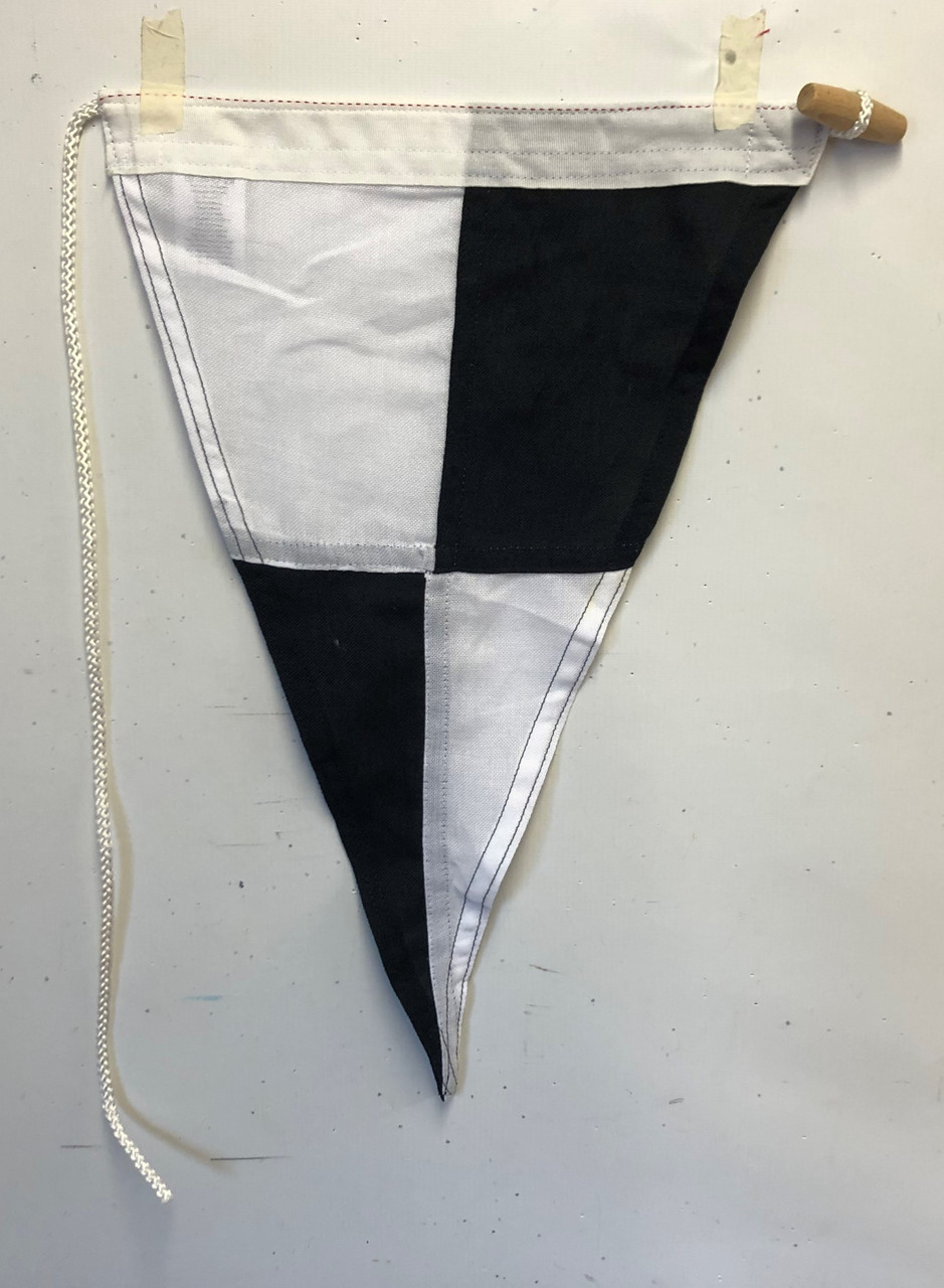 Black & White Pennant - Flying Colours Flagmakers