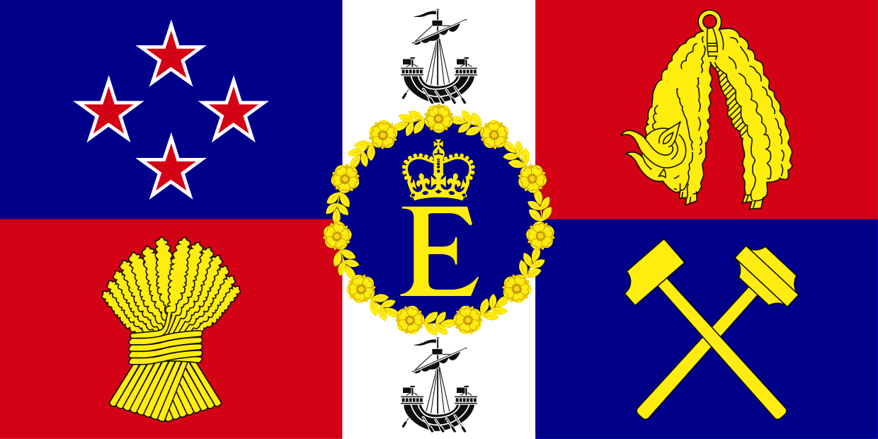 Buy Personal Flag of HM The Queen (New Zealand) Online | Printed & Sewn ...