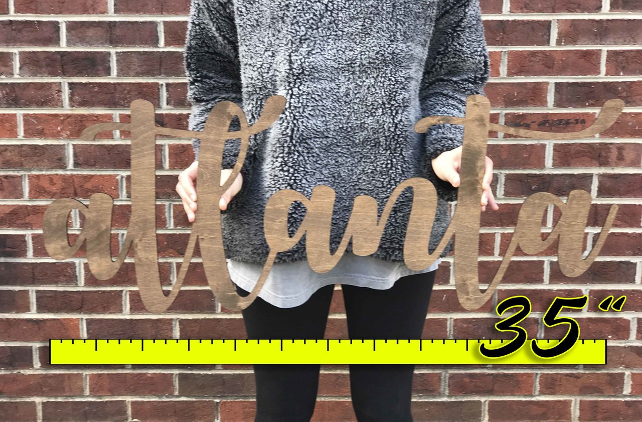 Custom Laser Cut Wood Word Signs