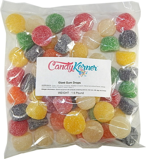 Sunrise Assorted Giant Gumdrops 1.5 Pound ( 24 OZ ) - CandyKorner