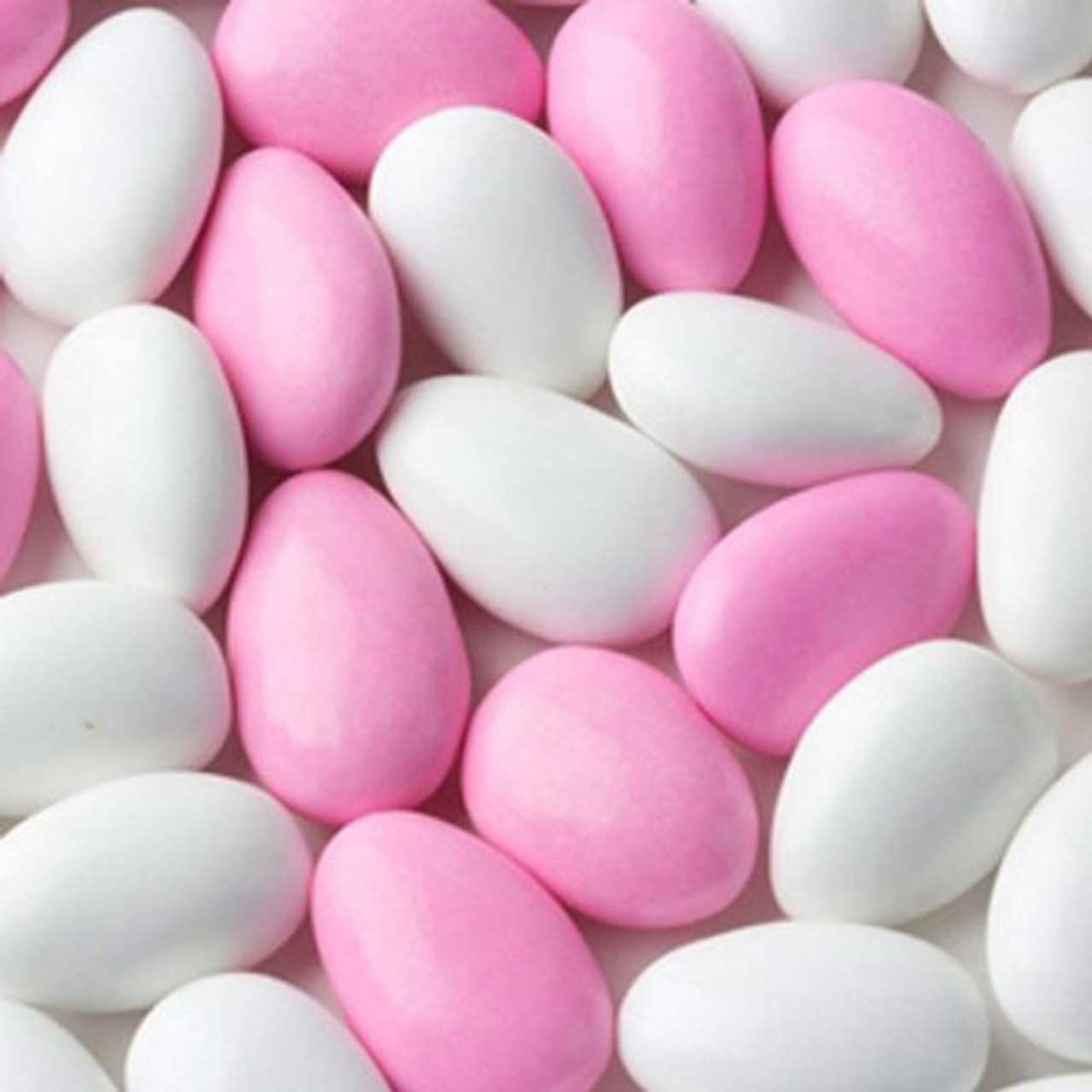 Sconza Jordan Almonds Pink and White Mix 1 Pound ( 16 OZ ) - CandyKorner