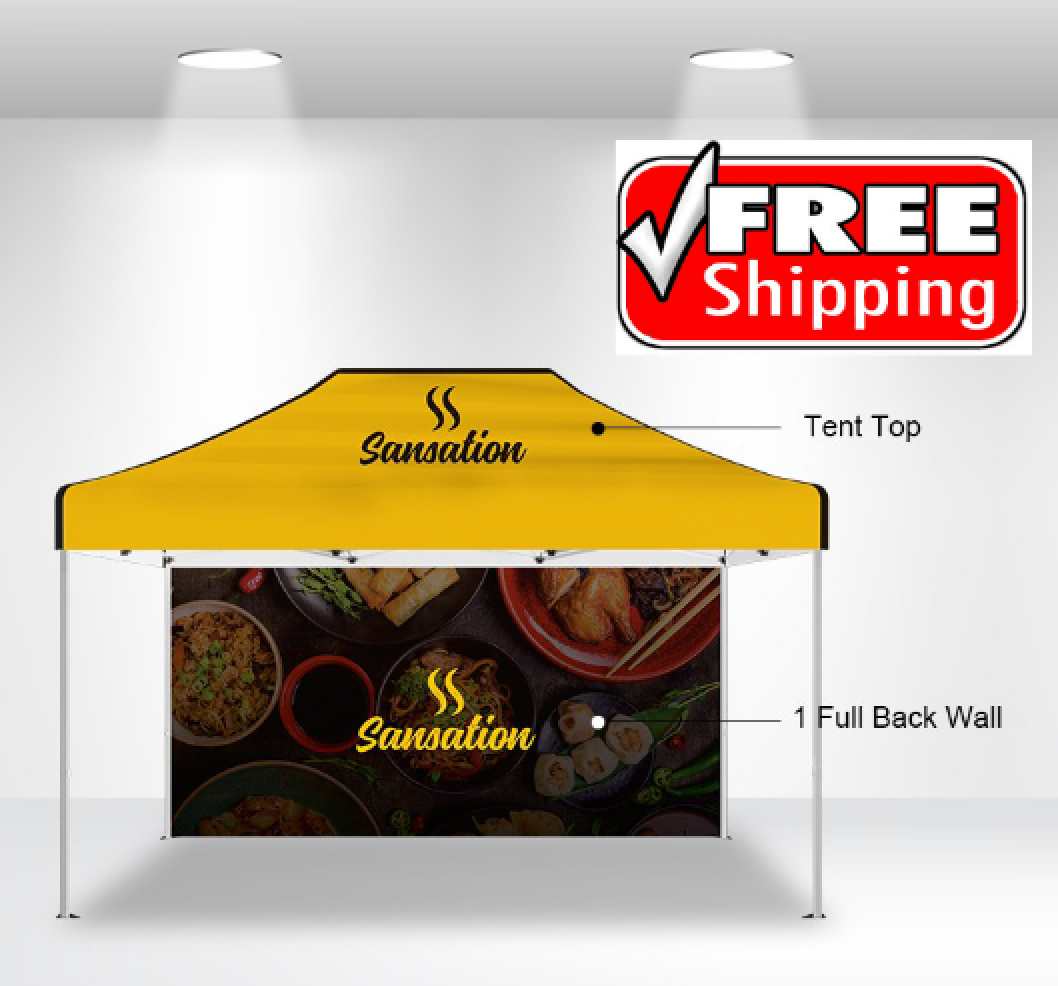 Package A - Canopy 10'x15' with Single Sided Full Wall- FREE SHIPPING ...