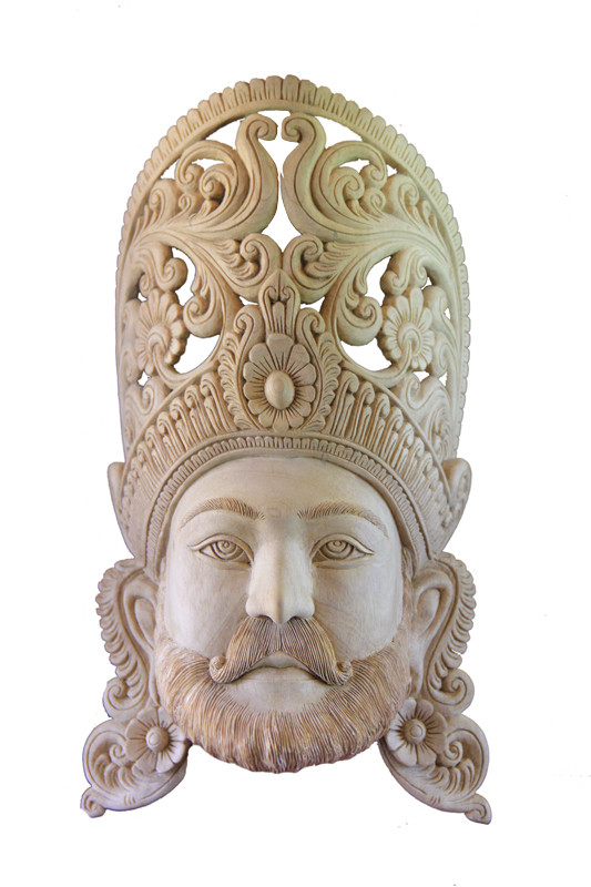 King Mahā Sammata Manu - Wooden Sculpture : CeyPearl.com