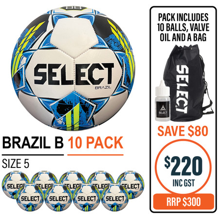 BRAZIL 10 BALL PACK - Select Football (Evolution Sports Imports Pty Ltd)