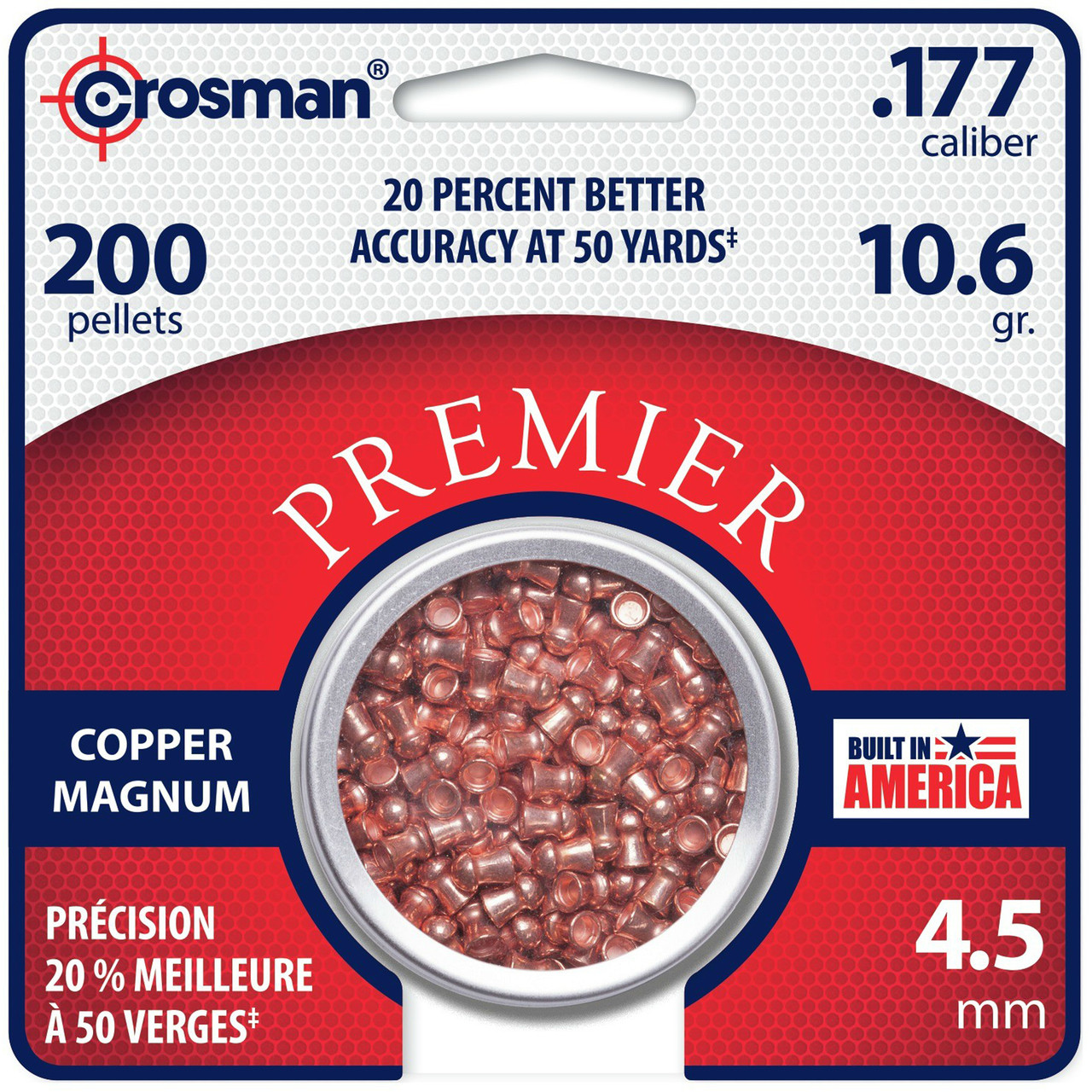 Crosman Copper Magnum .177 Caliber Pellets-Pack of 200 (CPD77) - Go ...