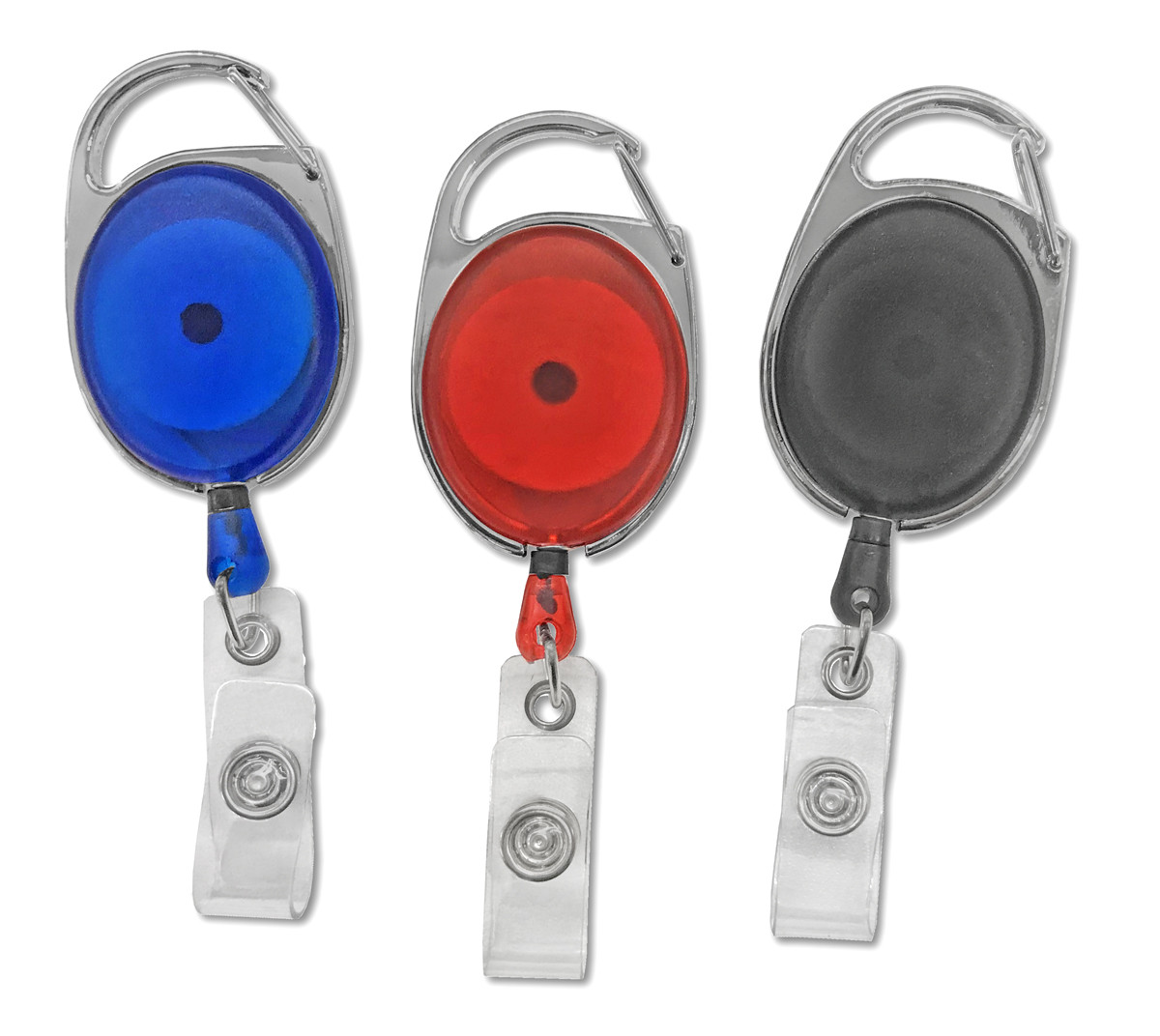 Plain Carabiner Badge Reel with PVC Strap - Kenny Products