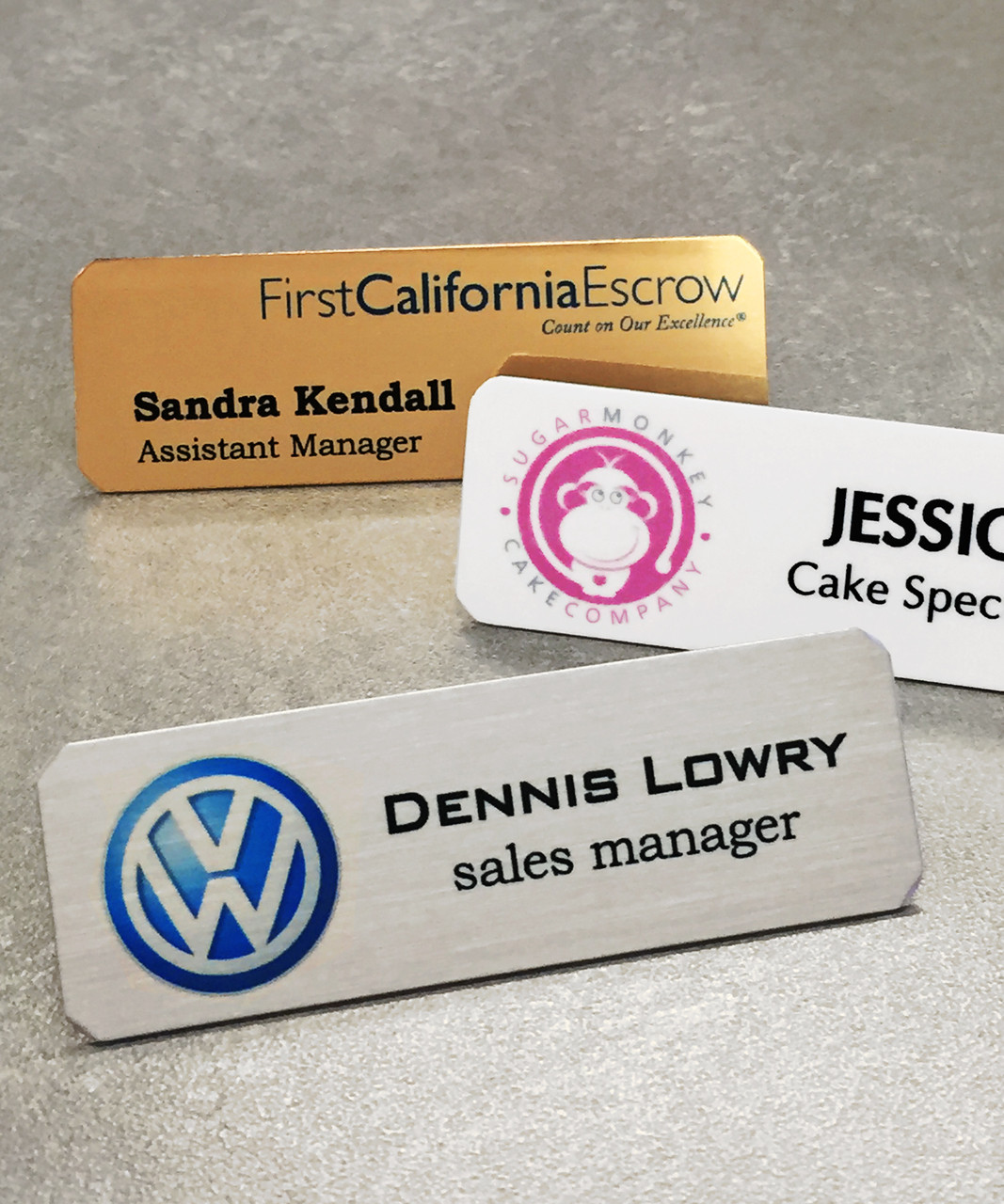Aluminum Full Color Nametag - 1"x3"