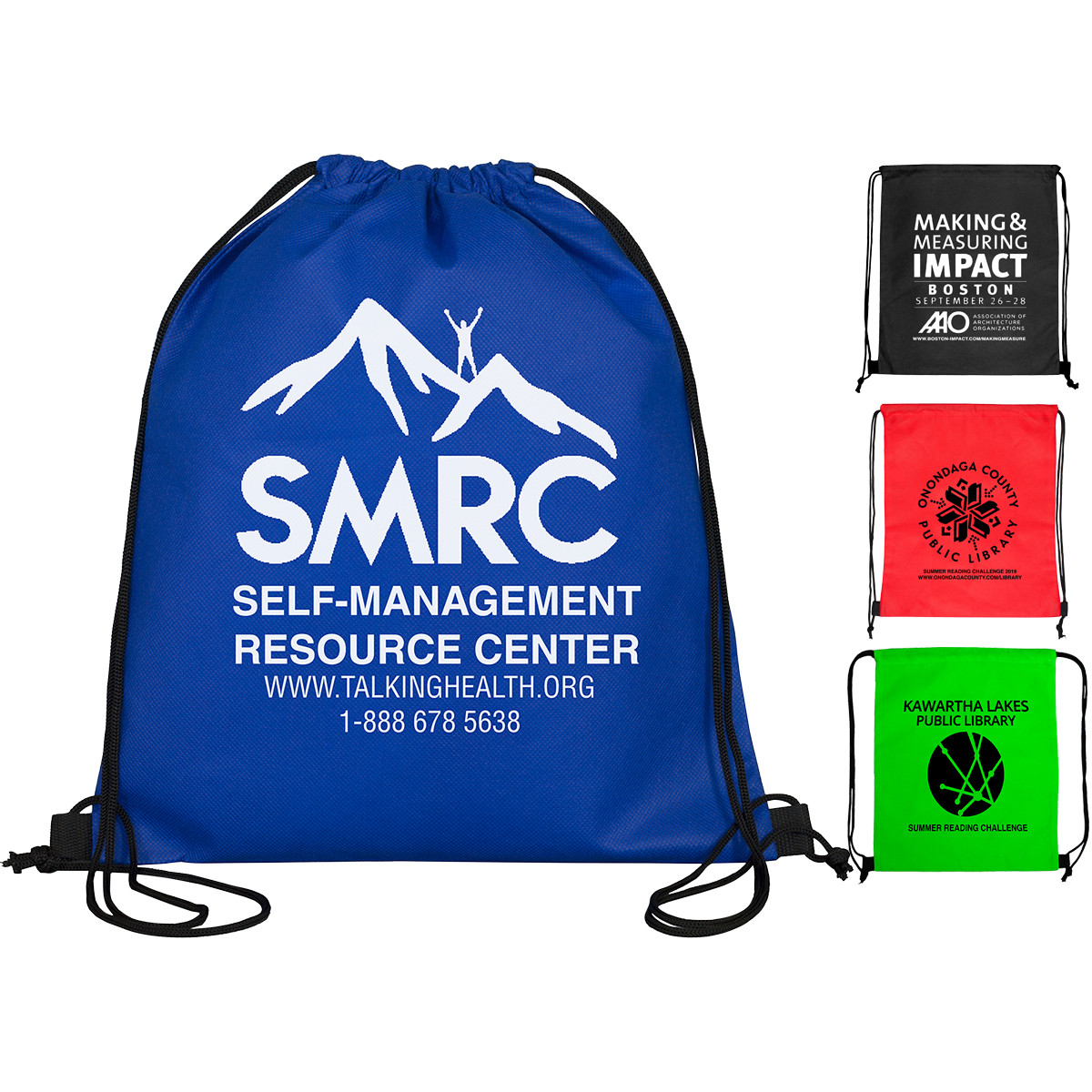 Economy Drawstring Cinch Pack Backpack - 13" W x 16" H - Kenny Products